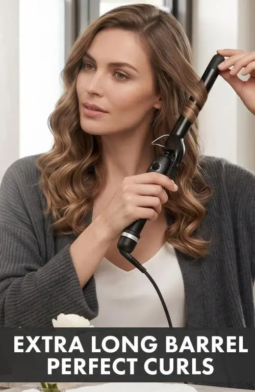 STYLECRAFT Stay-temp Extra-long Barrel Ceramic Curling Iron - 0.75"